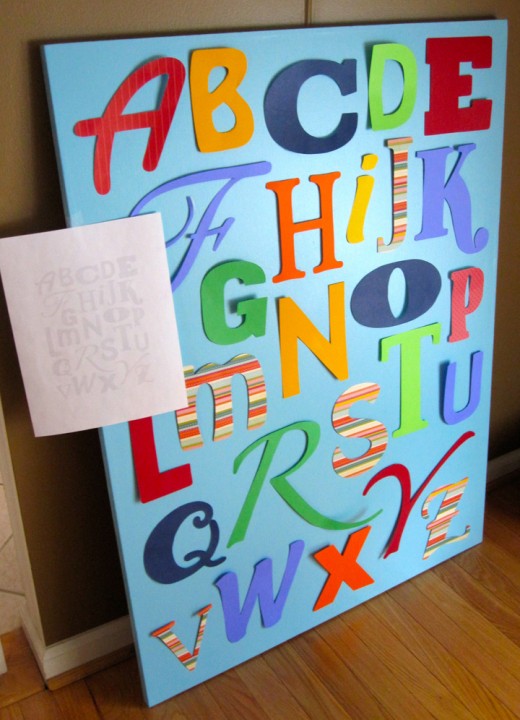 DIY Large Scale Alphabet Art | Imagine Our Life