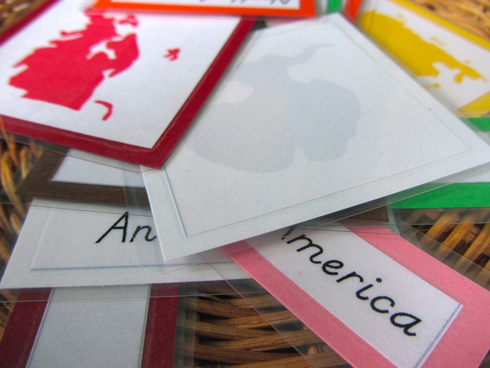 Montessori Continents Map & Quietbook with 3-Part Cards | Imagine Our Life